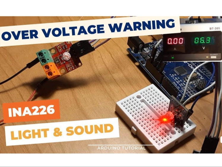 Ina226 Overvoltage Warning Light And Sound Using Arduino