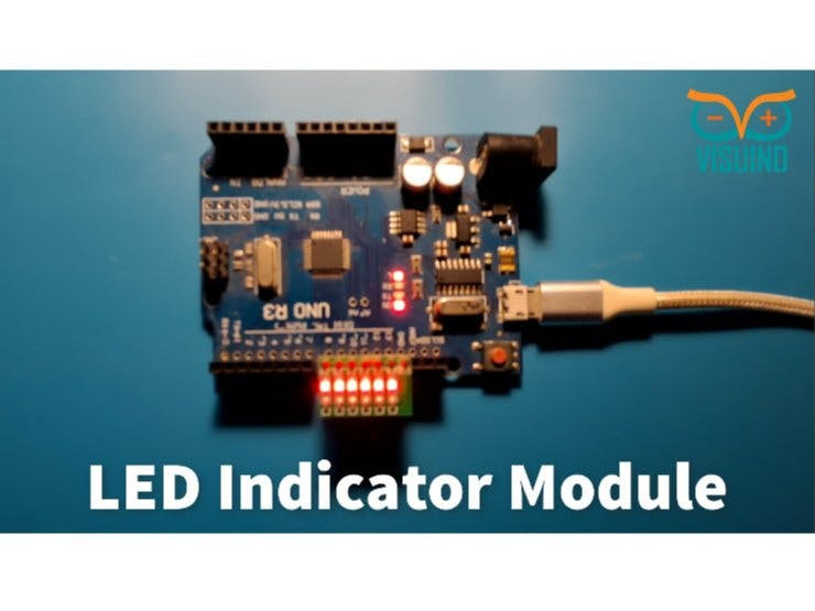Led Indicator Module Light Effects Using Visuino